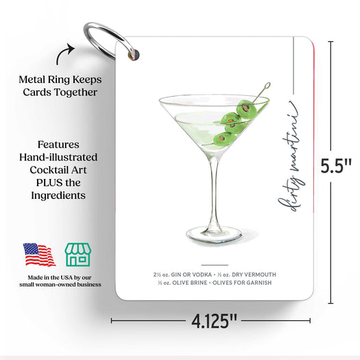 Cocktail Flashcards - Illustrated Mixology | Must-Have for Bar Decor ...
